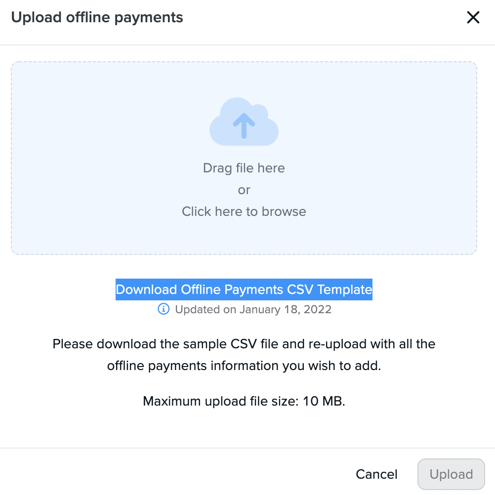 Add and Display Offline Payments