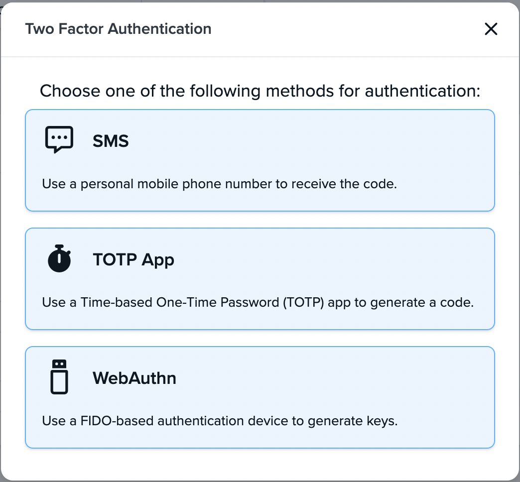 Setting up TFA (Two-Factor Authentication)