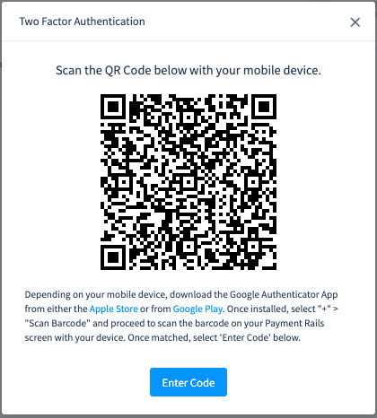 Setting up TFA (Two-Factor Authentication)