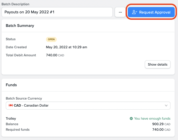 Payment Batch Approval Process