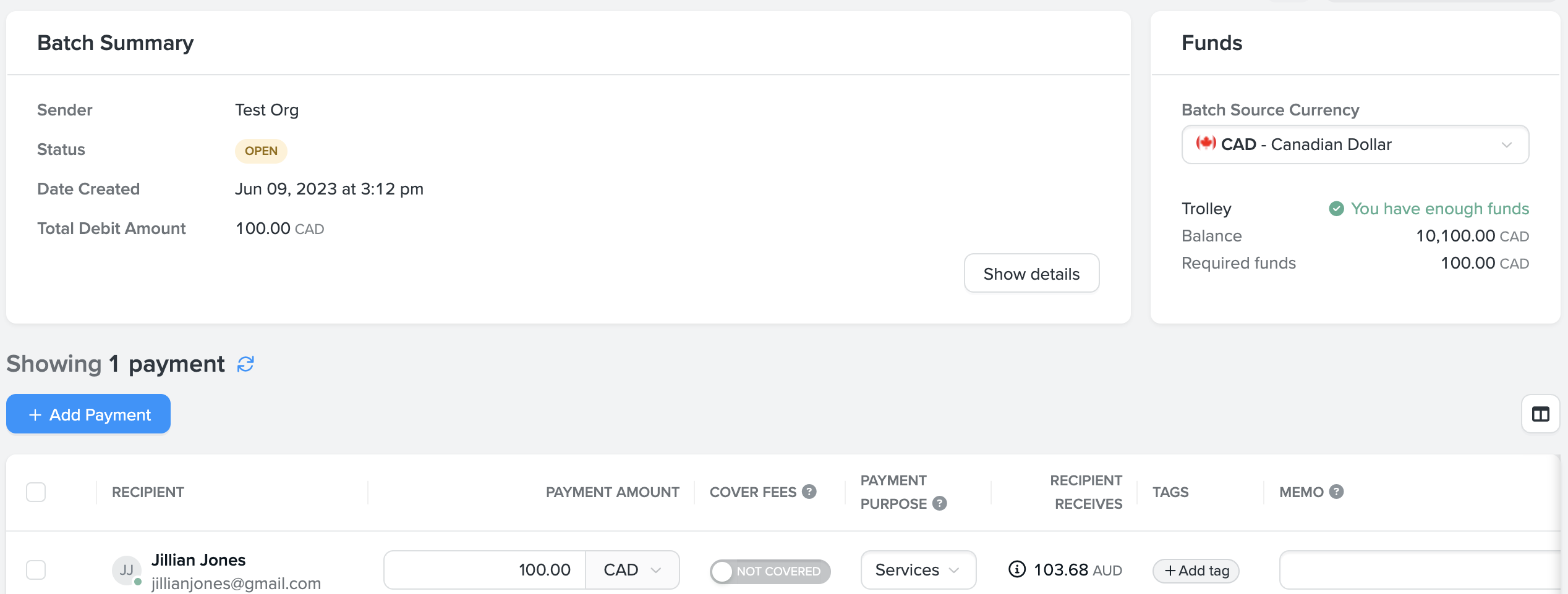 Creating and Sending Payments